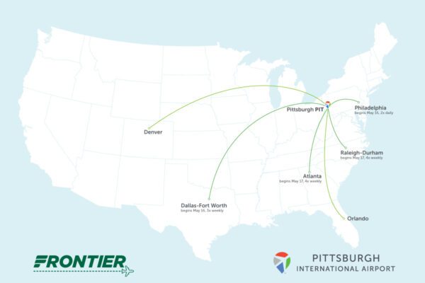 Frontier Expands Pittsburgh Service with 4 New Routes - Blue Sky News